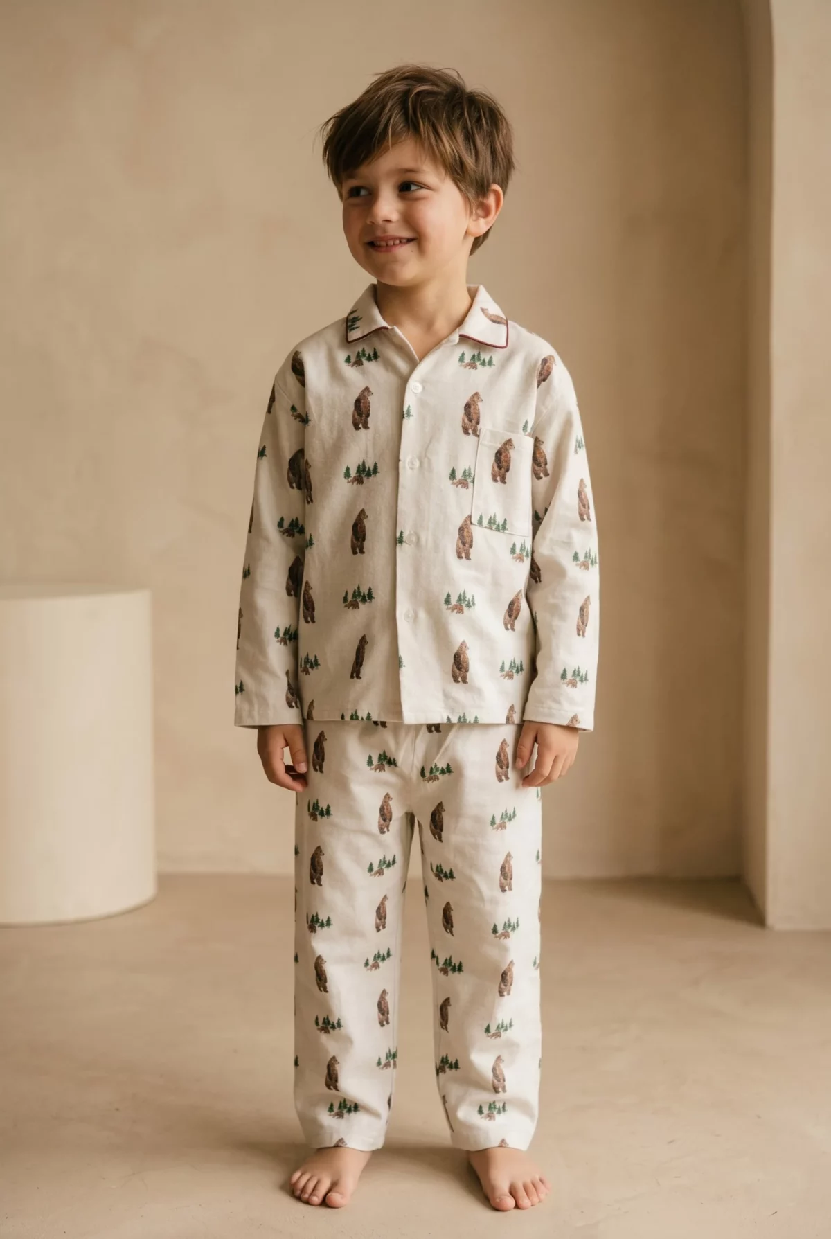 Pyjama long garçon - Grizzly - Maître Renard