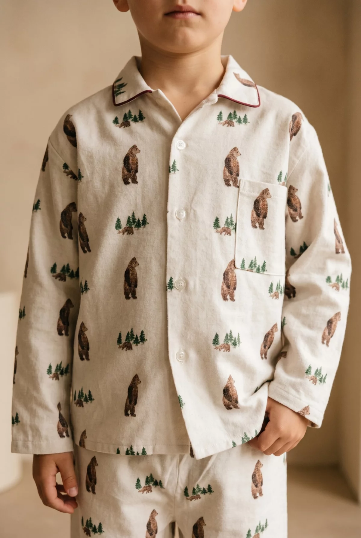 Pyjama long garçon - Grizzly - Maître Renard